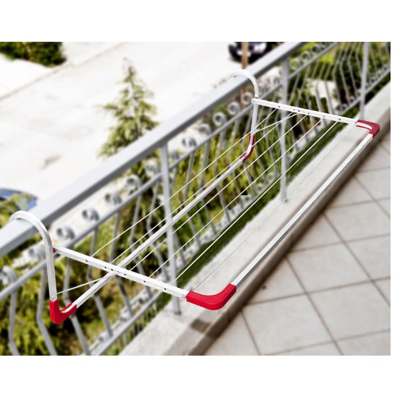APLOSTRAK Απλώστρα ρούχων μπαλκονιού 145x68x37cm αλουμινίου - Oikoset