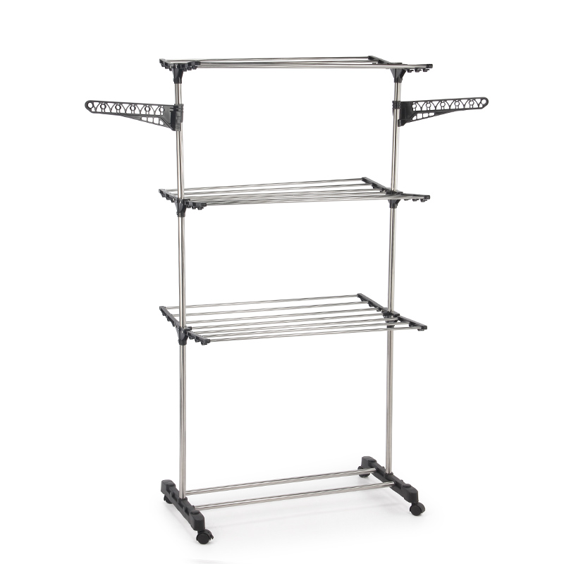 VESTA Απλώστρα ρούχων 80x57x165cm Inox PRATICO - Oikoset